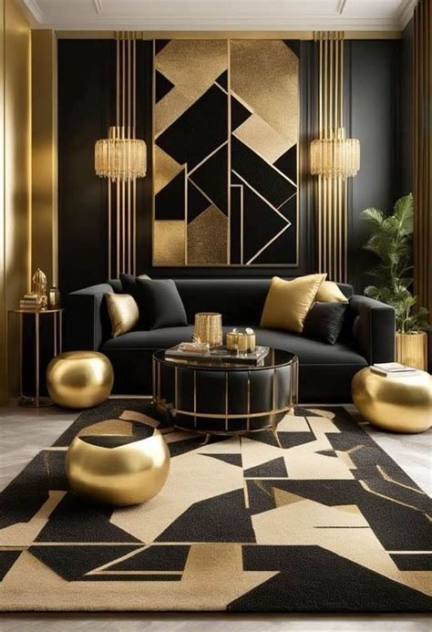 Black Art Deco Living Room Art Deco Tv Wall Art Deco Style Living