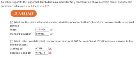 Solved N Article Suggests The Lognormal Distribution As A