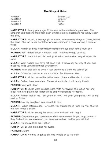 The Story Of Mulan Pdf
