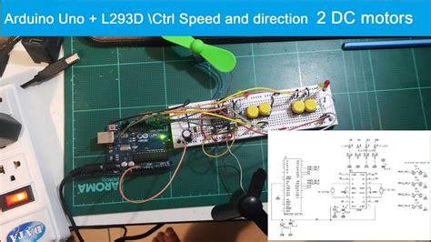 Arduino Uno And L293d Control Speed And Directionbidirection To 2 Dc