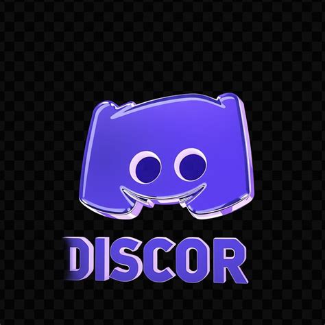 Discord Logo With 3d Render Etched Glass Material Pulsating Glow Purple And White Color Scheme