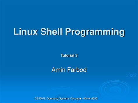Ppt Linux Shell Programming Tutorial 3 Powerpoint Presentation Free