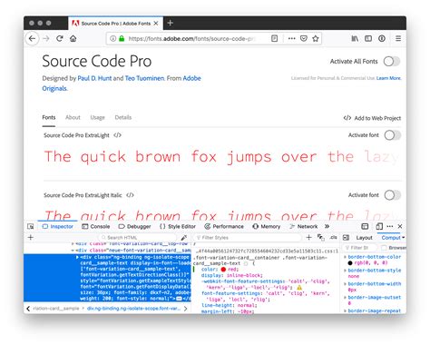 Source Code Pro Cannot Be Styled In Firefox · Issue 217 · Adobe Fonts