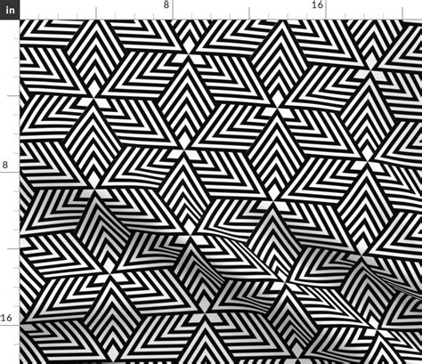 Overlapping Triangles Fabric Spoonflower