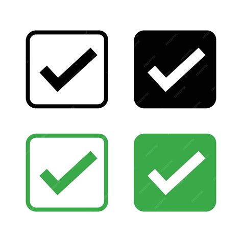 Premium Vector Checkbox Icon Set Check Box Tick Mark Vector Symbol Square And Bullet Approved