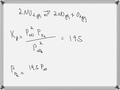 Solved The Equilibrium Constant Kp For The Reaction Is 195 At A