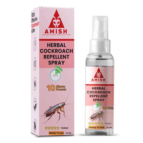 Amish Herbal Cockroach Spray 100 Ml Pack Of 10 Special Ready To Use