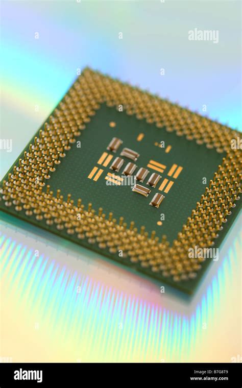 Cpu Processor Computer Microchip Stock Photo Alamy