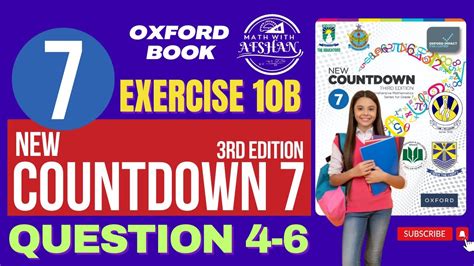 Class 7th Math Exercise 10b Question 4 6 Countdown 7 Oxford Syllabus Math With Afshan