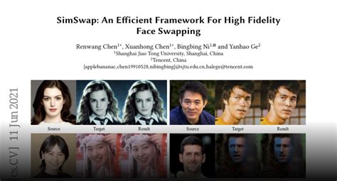 Paper Page Simswap An Efficient Framework For High Fidelity Face