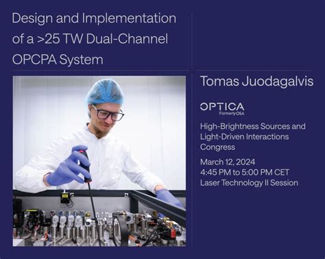 Jonas Berzinš On Linkedin Femtosecond Lasers Opcpa