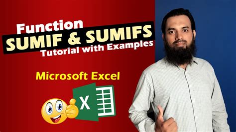 How To Use Sumif And Sumifs Functions In Microsoft Excel Tutorial With Examples Youtube
