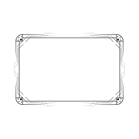 Premium Vector Abstract Black Simple Line Rectangular Frame Doodle