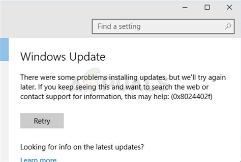 Fix Windows Update Error 0x8024402f