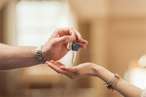 Cropped Shot Of Real Estate Agent Passing Key Stock Image Image Of