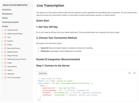 Live Transcription Try Speak Free
