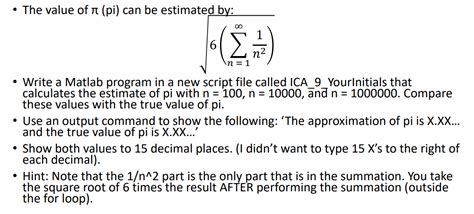Solved The value of π pi can be estimated by Chegg com