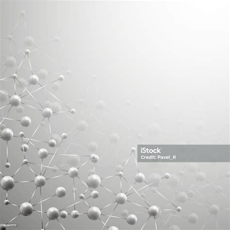 Molecule Structure Gray Vector Illustration Background Stock Illustration Download Image Now