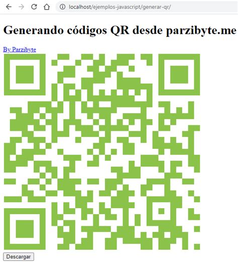 Generar Códigos Qr Con Javascript Parzibytes Blog