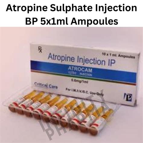 Atropine Sulphate Injection Bp Atrosal Injection 1 Mg Ml At ₹ 9 50 Piece In Surat