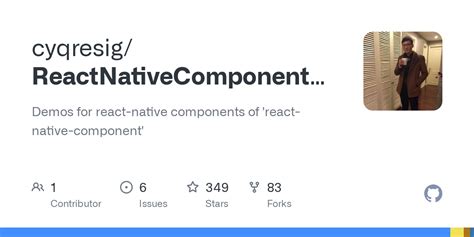 Github Cyqresig Reactnativecomponentdemos Demos For React Native Components Of React Native