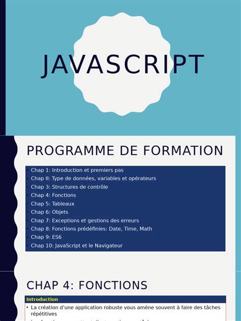 Cours Javascript Notions De Base Chap4 Pdf Javascript Programme Informatique