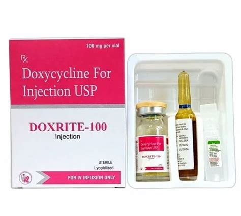 Doxrite 100 Doxycycline For Injection Usp 100mg At Rs 562vial In