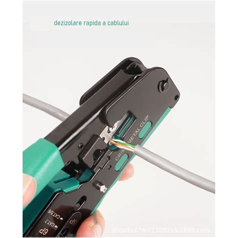 Utp клещи за кримпване на мрежови кабели Ftp Rj45 Rj11 Rj12 конектори преминаване рязане и