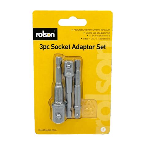 Rolson 3pc Socket Adaptor Set 30411 30411 Sprayster