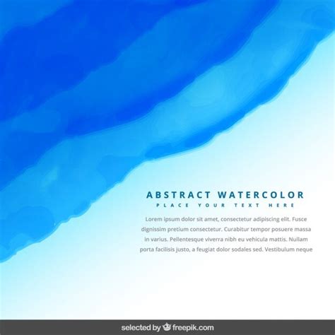 블루 추상 수채화 배경 무료 벡터