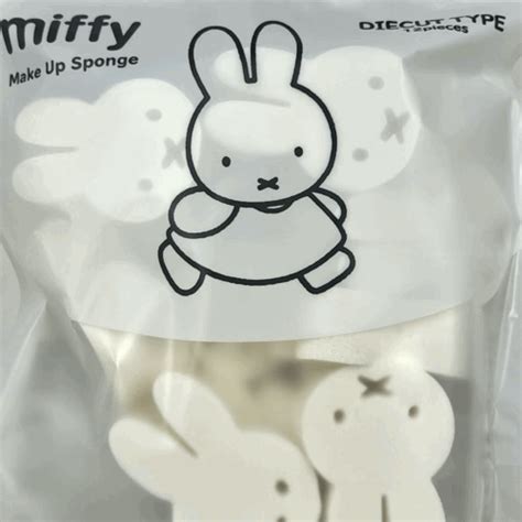 [해외배송] 미피 메이크업 스펀지 Miffy 미피 얼굴 모양 스펀지 화장스펀지 화장퍼프 🖤블랙핑크 제니 픽 🩷 귀여운 메이크업 스펀지 12개입 에이블리