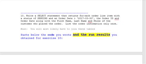 6 Write A Select Statement That Returns Three