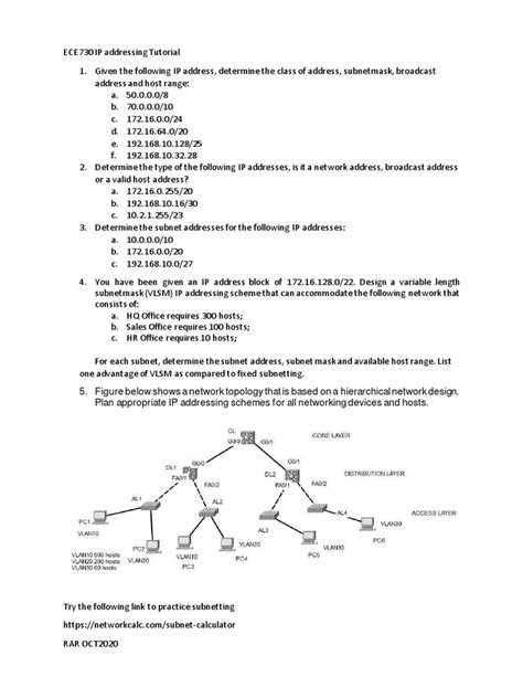 Ece730 Ip Addressing Tutorial Pdf