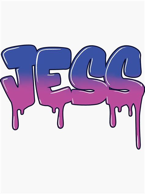 Jess Name Graffiti Sticker For Sale By Mcustoms Redbubble