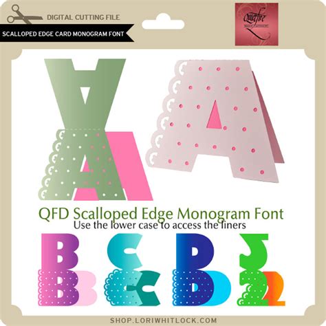 Monogram Scalloped Circle Font Lori Whitlocks Svg Shop