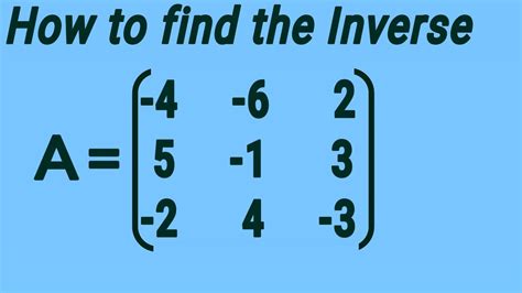 Inverse Of A 3x3 Matrix Co Factor Method YouTube