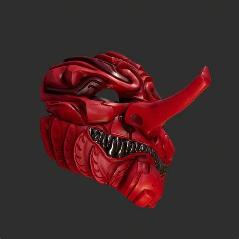 Archivo Stl Tengu 2 Máscara Oni 16 Demonio Cara Completa 🗡️ ・modelo Para Descargar E Imprimir En