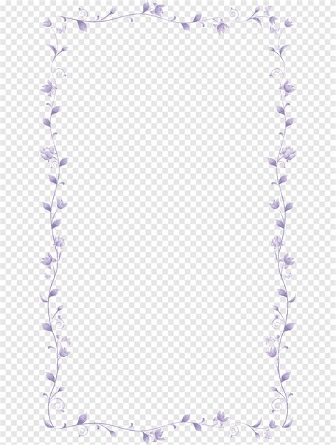 무료 다운로드 파란색 보라색 꽃 테두리 파란색 보라색 프레임 Png Pngegg