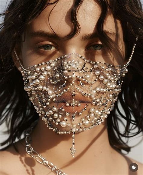 High Fashion Mask Creative Face Mask Womens Balaclava Pearlcore
