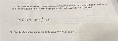 Solved A Use The Constant Function Constant Multiple Chegg