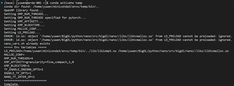 Nano Setting LD PRELOAD ERROR During Initialization Under Dev