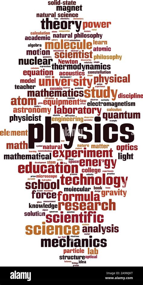 Physics Word Cloud Concept Collage Made Of Words About Physics Vector Illustration Stock