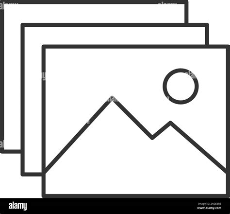 Digital Images Photos Linear Icon Thin Line Illustration Pictures