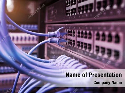 Infrastructure Network Ethernet Cable Powerpoint Template