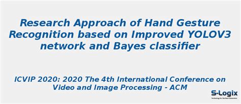 Approach Of Hand Gesture Recognition Based On Improved Yolov3 S Logix