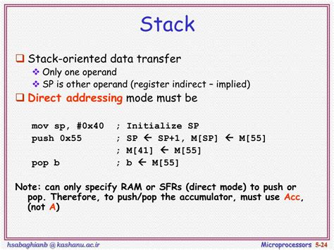 Ppt 8051 Programming Addressing Mode Instruction Set Lec Note 5