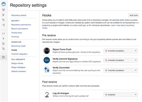 repository hooks and merge checks guide
