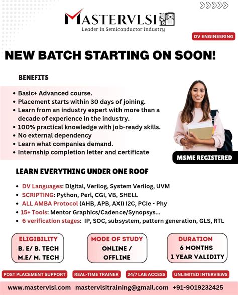 Mastervlsi Vlsitraining Newbatchalert Vlsicourse Chipdesign