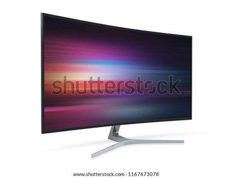 Side View Black Modern Curved Monitor Stock Illustration 1167673078 Shutterstock