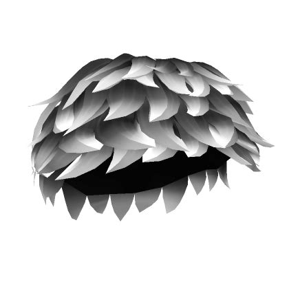 Fluffy Messy Hair Black To White Fade Roblox